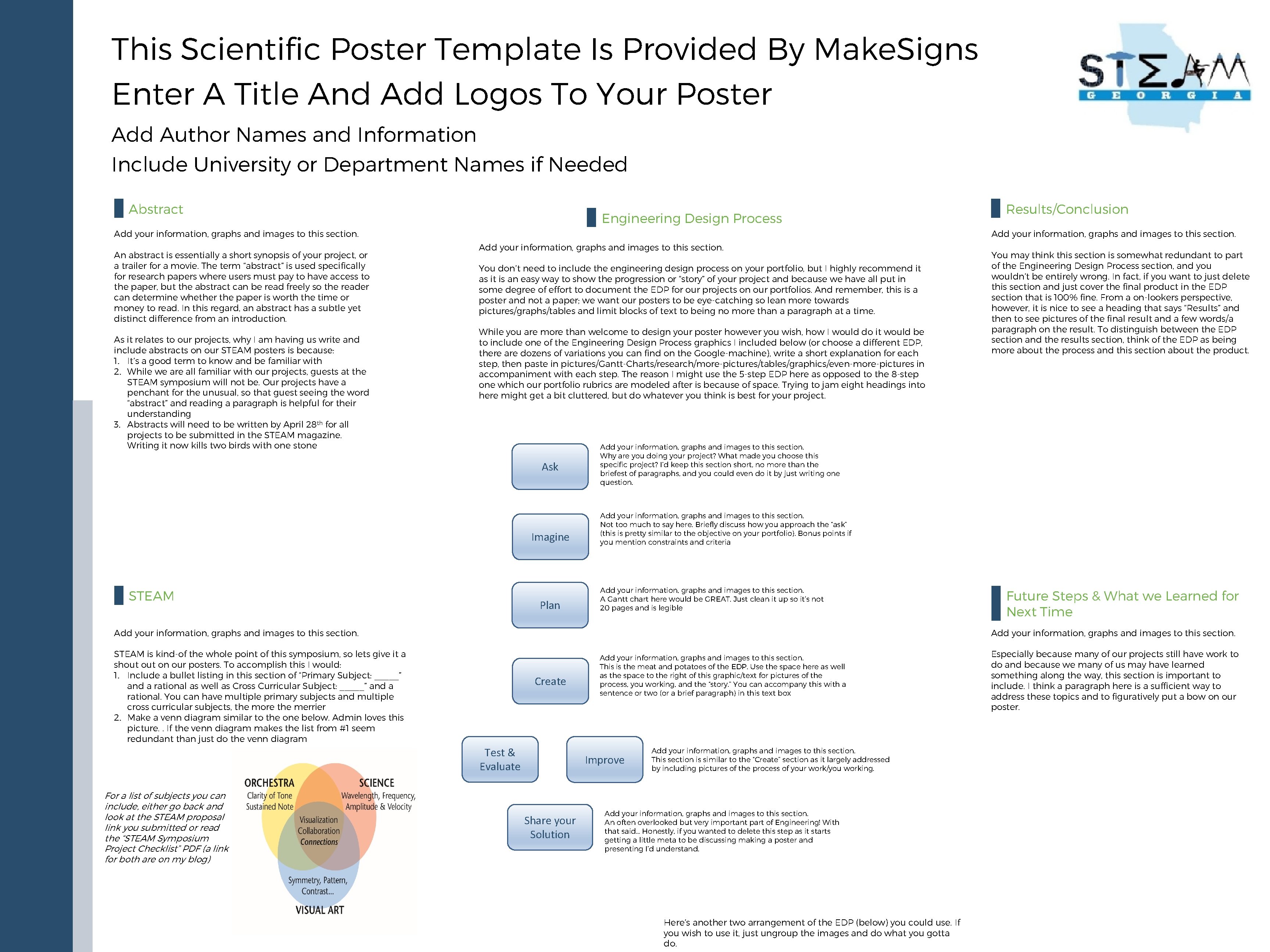 This Scientific Poster Template Is Provided By Make
