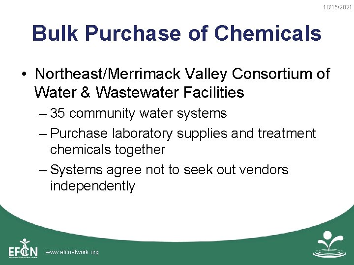 Controlling Costs Glenn Barnes Environmental Finance Center Network