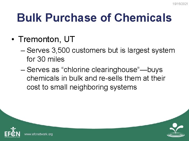 Controlling Costs Glenn Barnes Environmental Finance Center Network