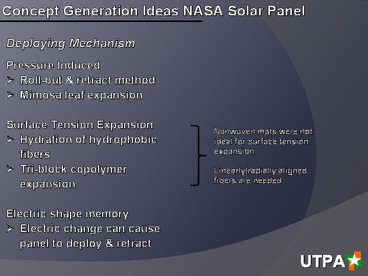 Concept Generation Ideas NASA Solar Panel Deploying Mechanism