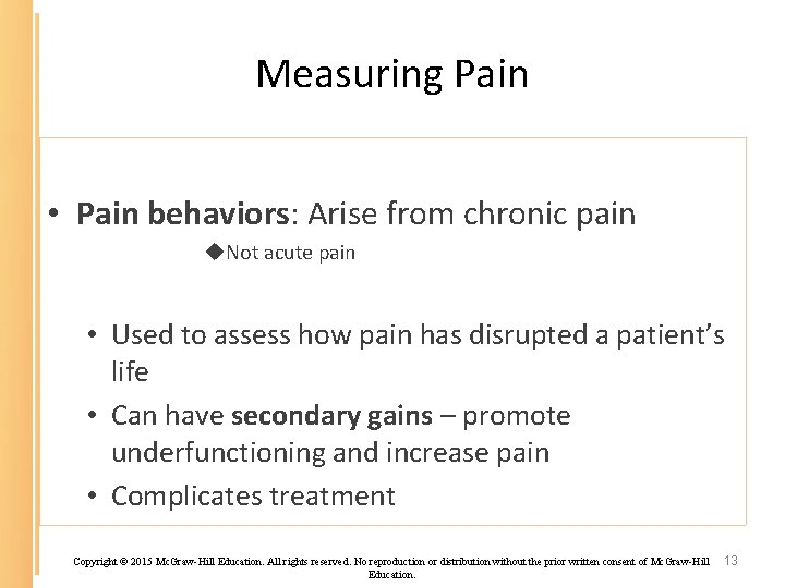 Chapter Ten The Management of Pain and Discomfort