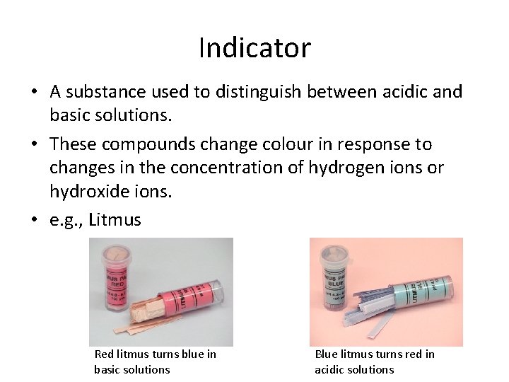 Introduction to Acids and Bases Acid A substance