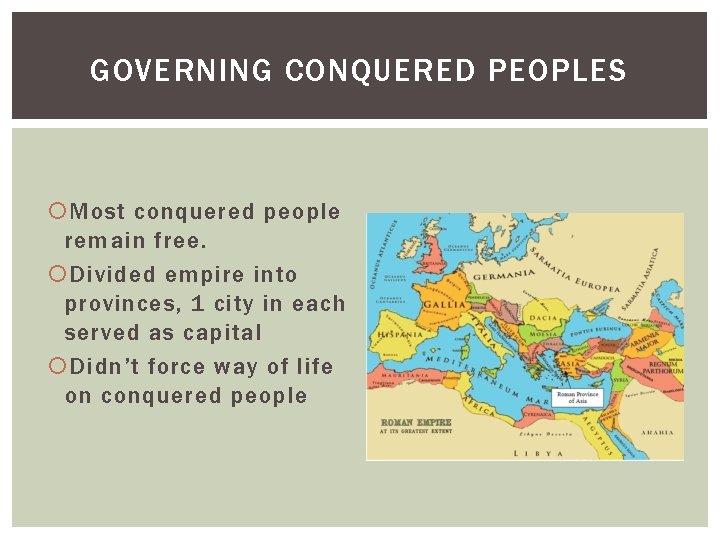 CHAPTER 8 SECTION 2 The Roman Empire VOCABULARY