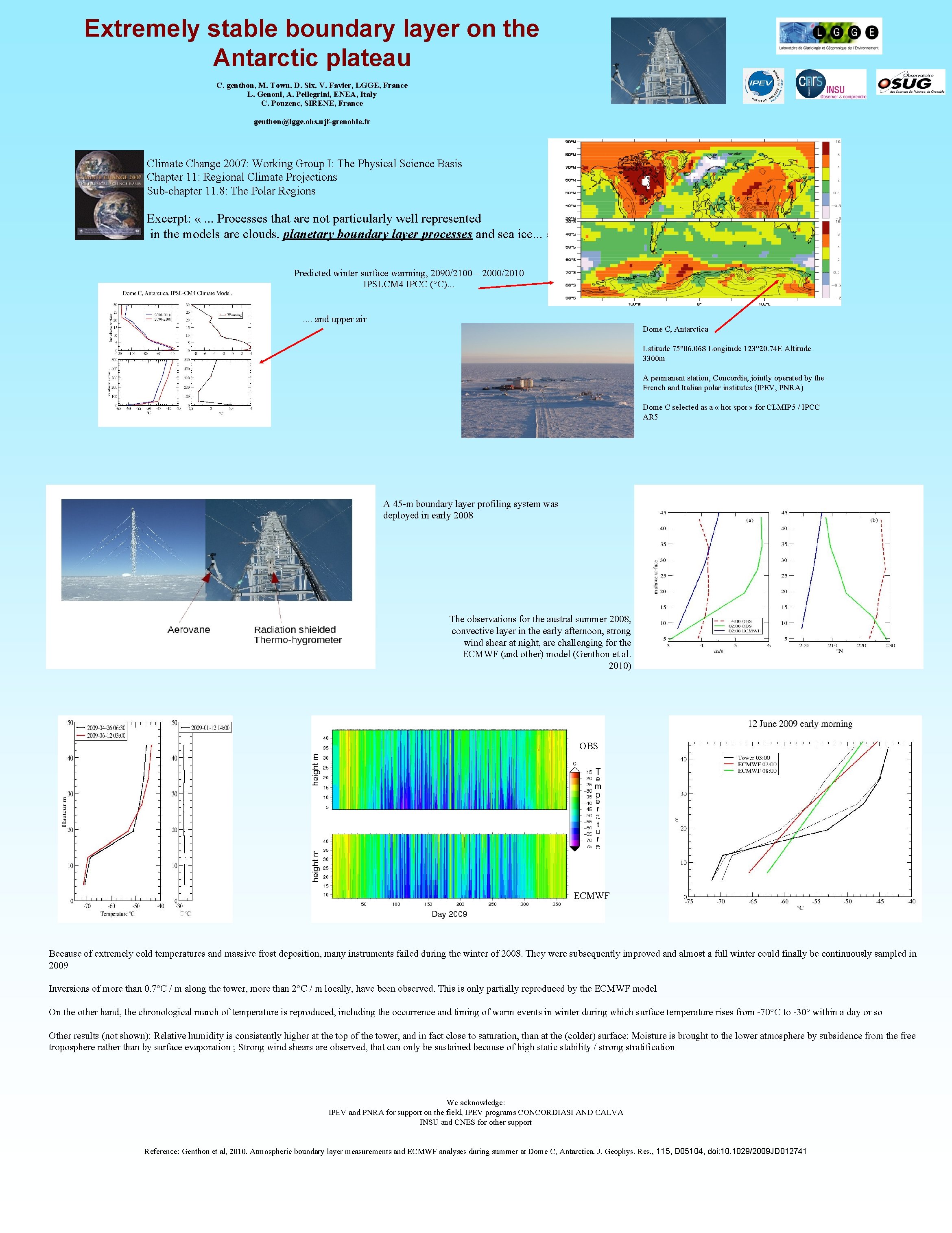 Extremely stable boundary layer on the Antarctic plateau