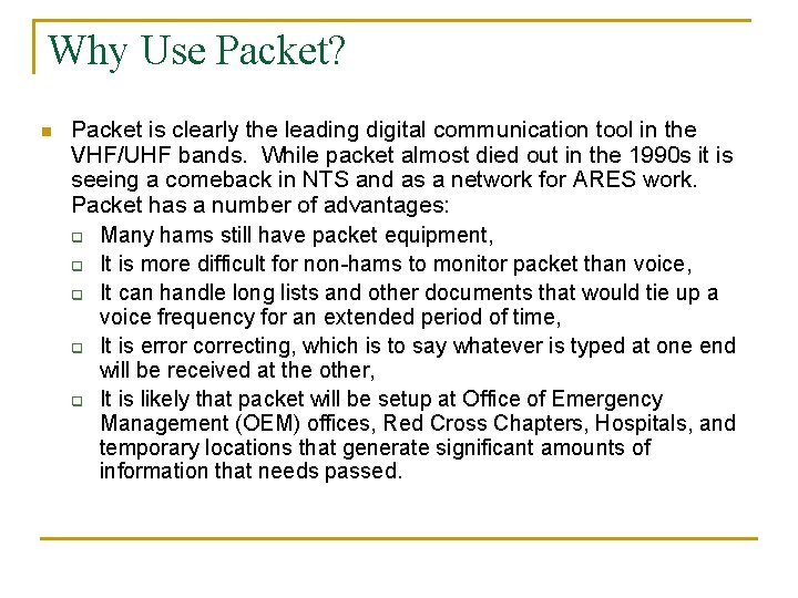 Introduction to Packet in Connecticut Chuck Rexroad AB