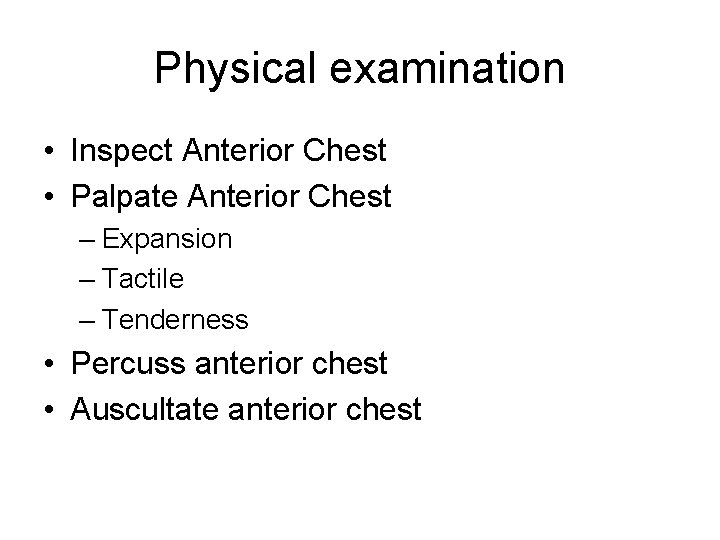 Thorax and Lungs Landmarks Anterior Ribs Intercostal space