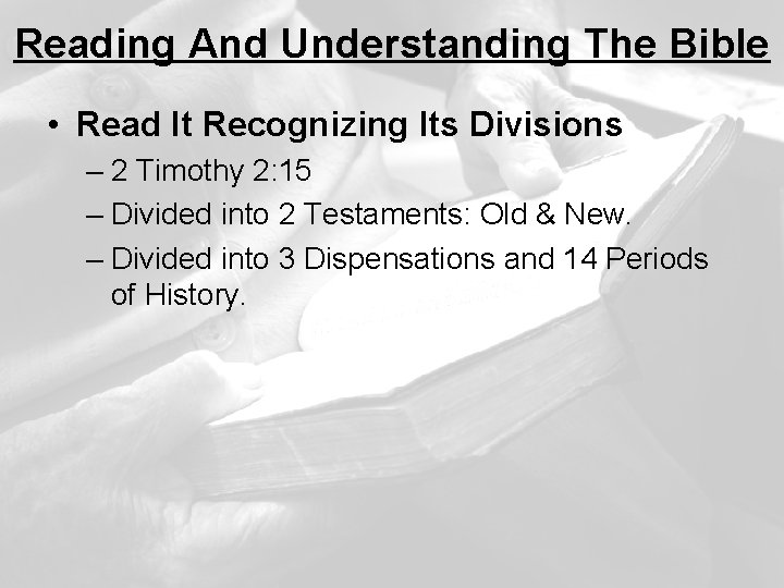 Reading And Understanding The Bible Reading And Understanding