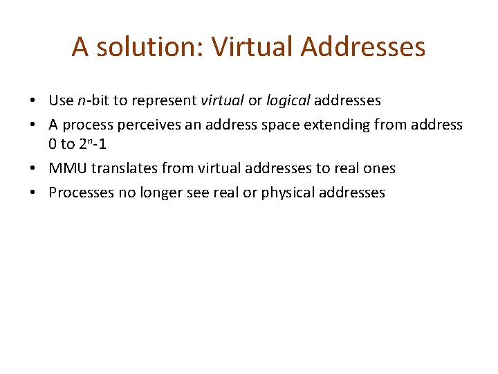 Paging Memory Partitioning Troubles Fragmentation Need for ...