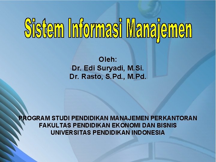 Oleh Dr Edi Suryadi M Si Dr Rasto