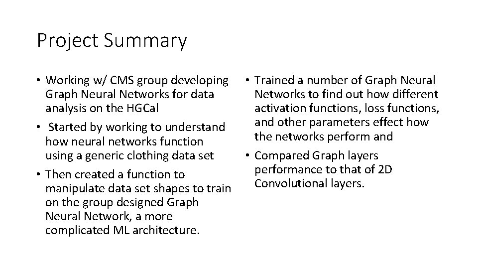 HGCal Neural Nets 17062019 Slides by Toluwase Afolayan
