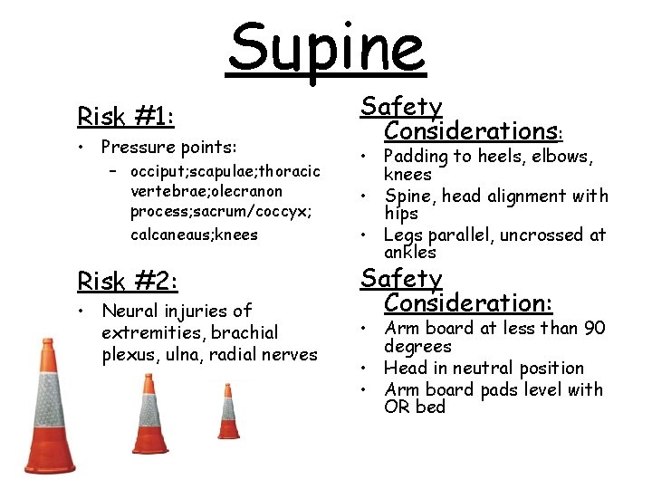 Patient POSITIONING Positions Four basic positions include Supine