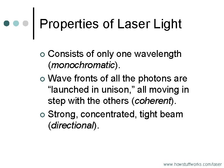 Spectrophotometer Light Sources Lasers L A S E