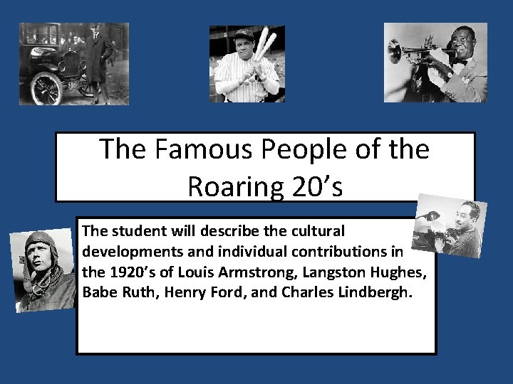 The Famous People of the Roaring 20s The