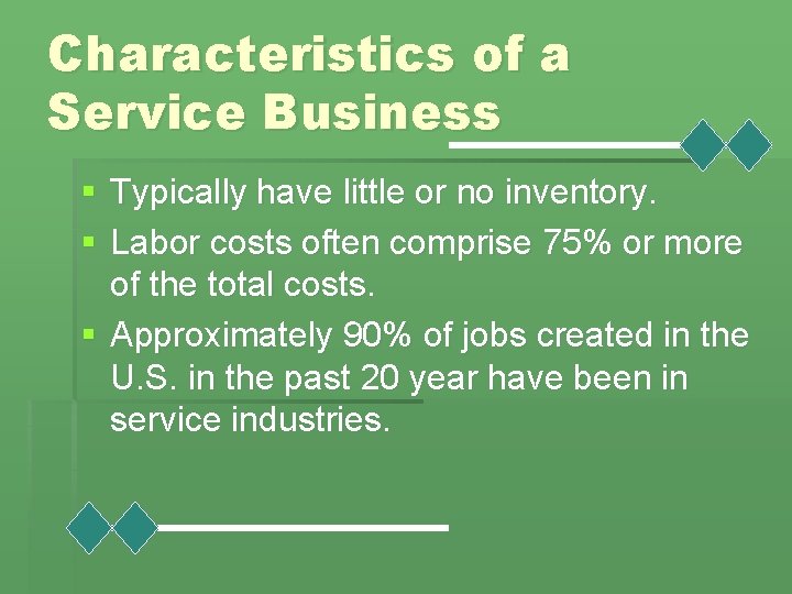 Chapter 9 Cost Accounting for Service Businesses Learning