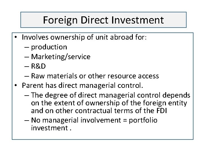 Chapter 2 Types of International Business Introduction HOW