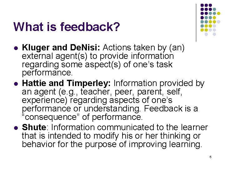 Evidencebased Feedback George Bergus Lu Anne Stockton Susan