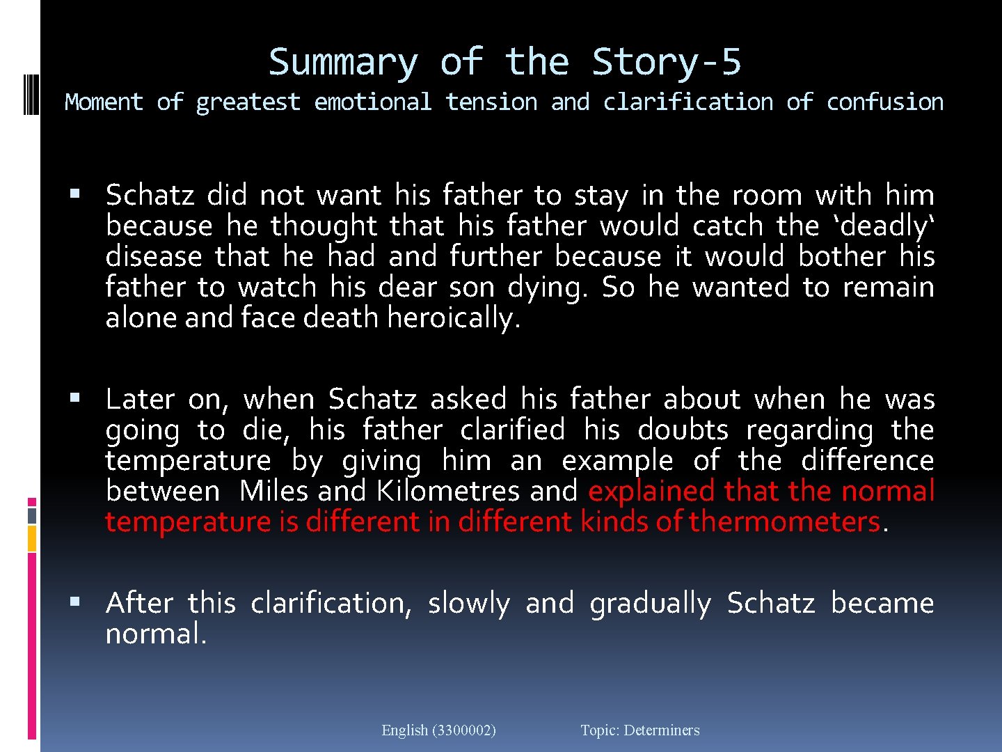 A Days Wait Ernest Hemingway Summary and critical