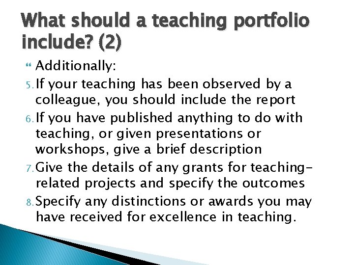 Developing a Teaching Portfolio David Mossley Subject Centre