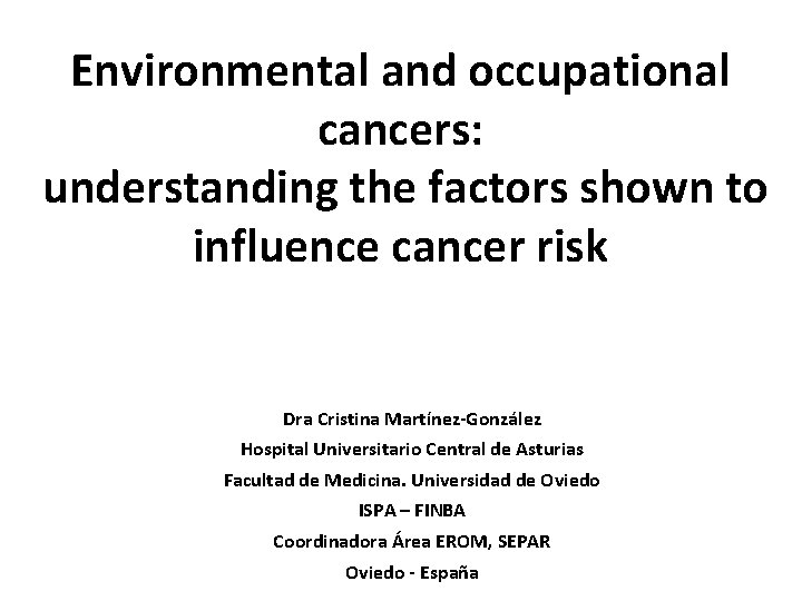 Environmental and occupational cancers understanding the factors shown