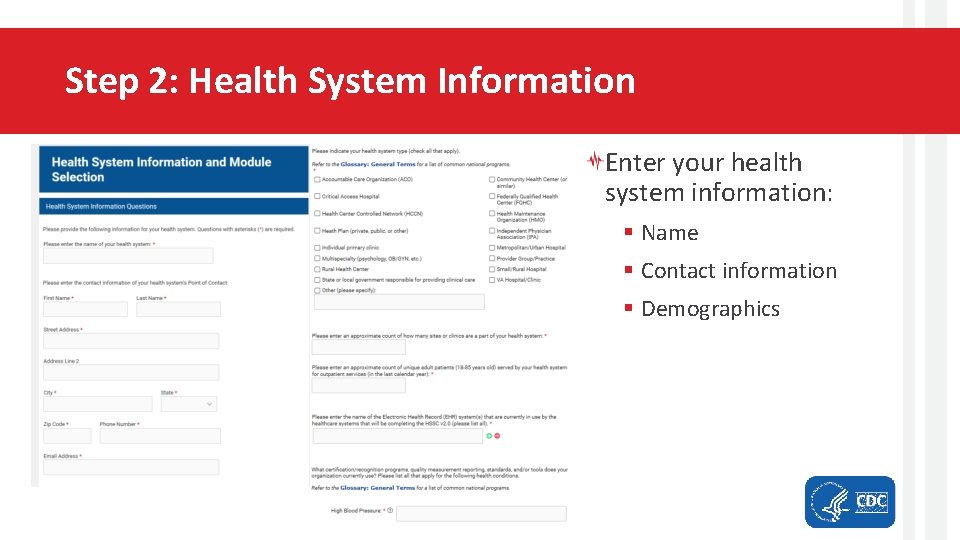 Introduction to the CDC Health Systems Scorecard v