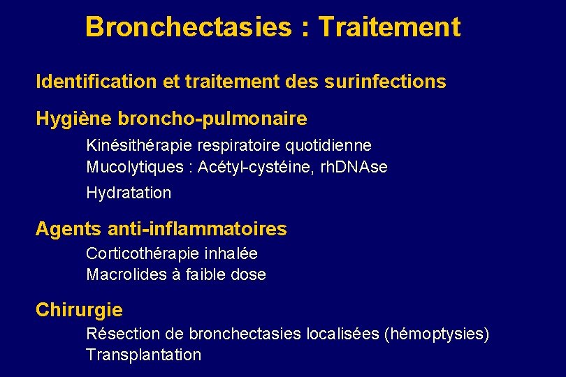 Pathologie Bronchique non asthmatique Anatomie Physiologie bronchiques ...