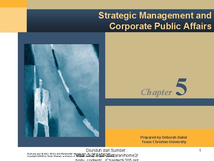 Strategic Management and Corporate Public Affairs Chapter 5