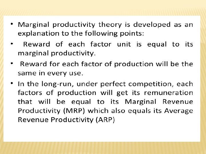 Theory of Factor Pricing BAIIISEMECONOMICS PREPARED BYDR SUNEYNA