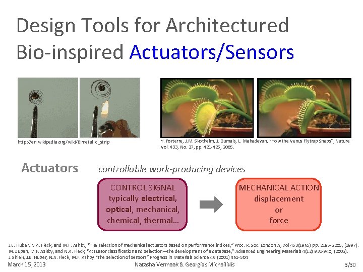 Design Tools for Architectured Bioinspired ActuatorsSensors N Vermaak