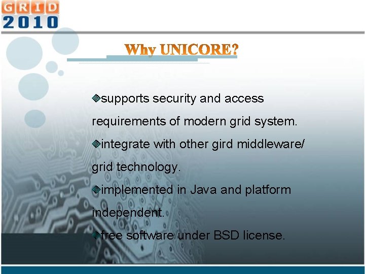 BUILDING USER ACCESS SYSTEM IN GRID ENVIRONMENT Authors