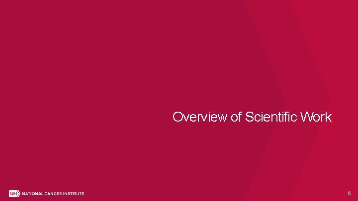 Division of Cancer Biology Presented By Dan Gallahan