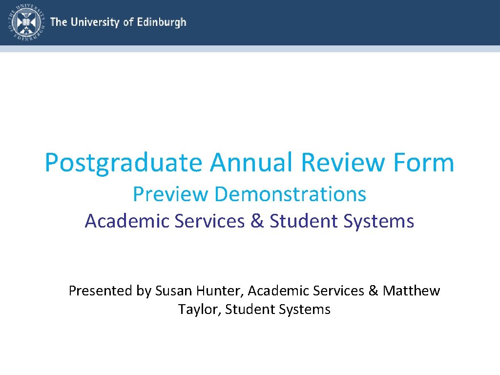 Postgraduate Annual Review Form Preview Demonstrations Academic Services