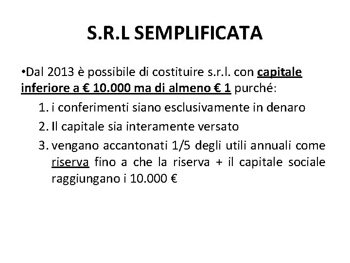 La societ a responsabilit limitata s r l