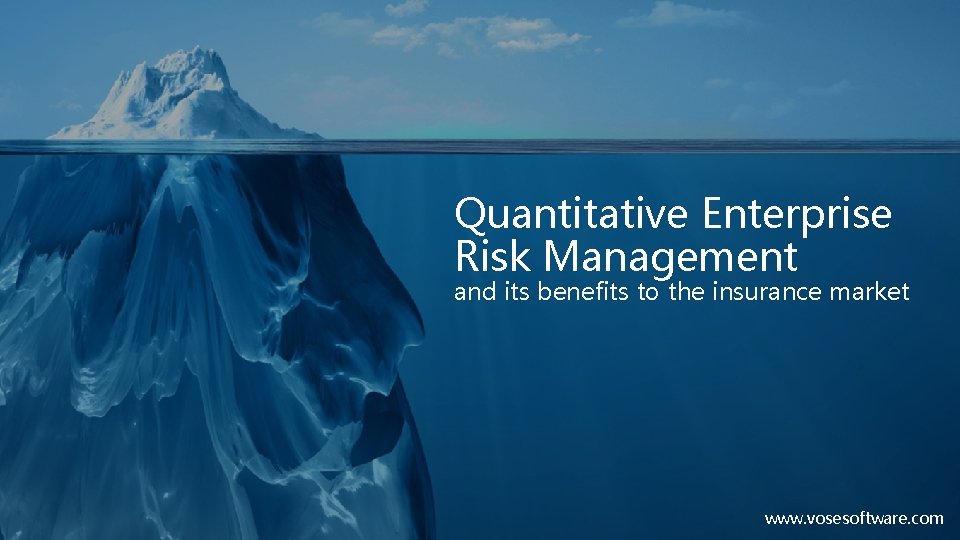 Quantitative Enterprise Risk Management and its benefits to