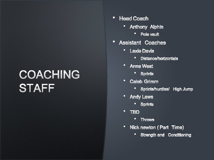 TRACK AND FIELD PARENT MEETING FEBRUARY 11 TH