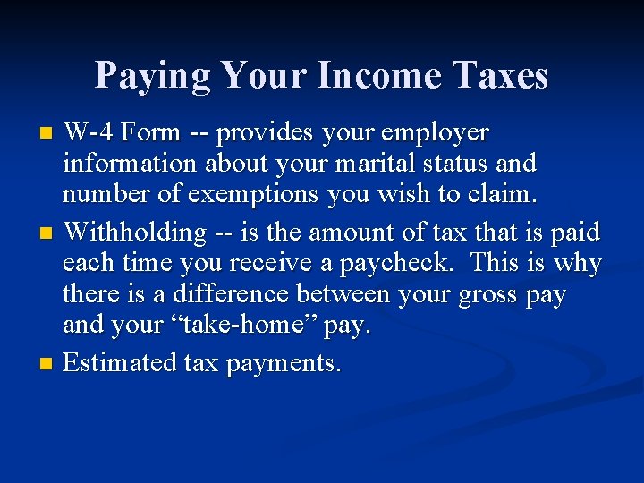 Chapter 4 Lecture 4 Tax Planning and Strategies