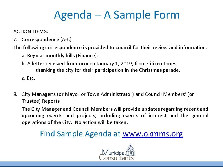 HOW TO WRITE AGENDAS RESOLUTIONS AND ORDINANCES October