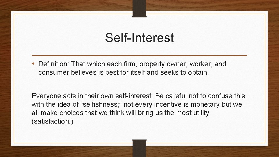 Unit 1 Basic Concepts The Market System Characteristics