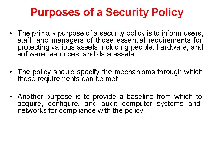 CYBER SECURITY UNIT 4 PPT Information security policy