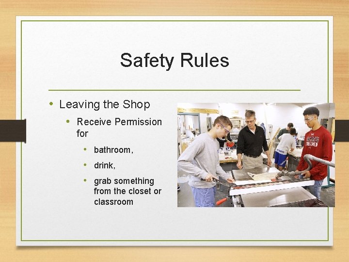 Basic Shop Safety Ag Science II Mr Dieckhoff
