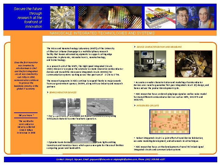 Secure the future through research at the forefront