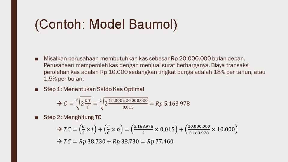 MANAJEMEN KAS SURAT BERHARGA Materi 4 Materi Pembelajaran