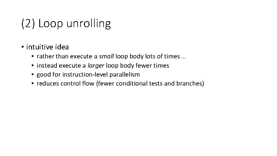 Loop Optimizations Jeremy Singer University of Glasgow Why