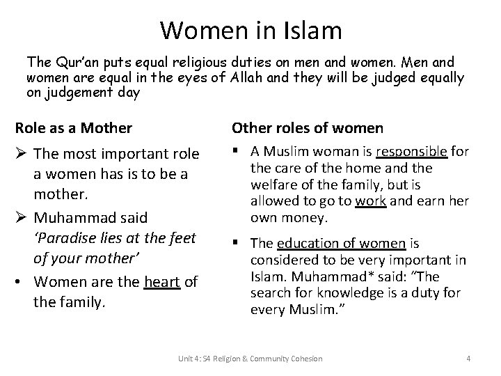Religion and community cohesion Spec How and why