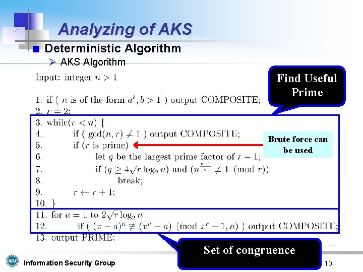 Analyzing and Testing justified Prime Numbers Concrete Mathematics