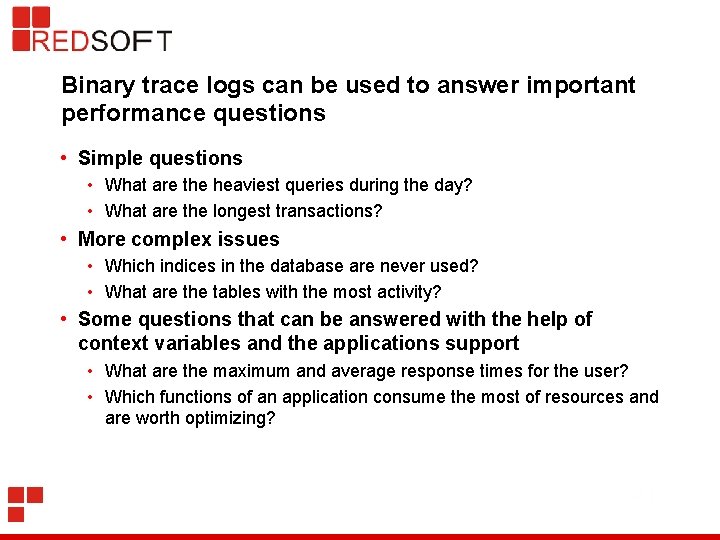 Using Trace API to diagnose performance bottlenecks on