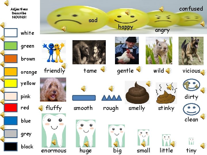 Adjectives LESSON OBJECTIVES Objective 1 Increase vocabulary about