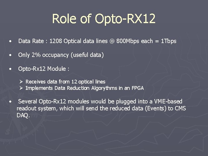 Fabrication Assembly of Opto Rx 12 Modules for