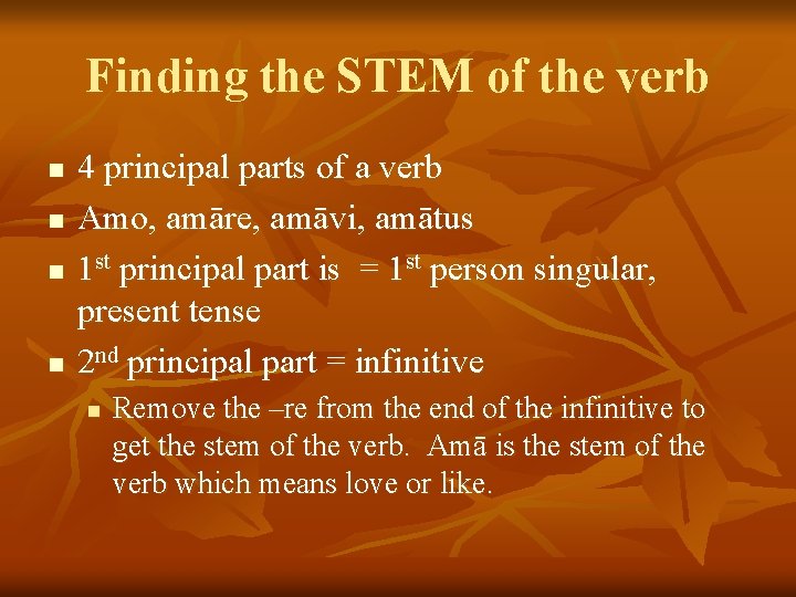 Chapter 3 Grammar VERBS What Do I Need