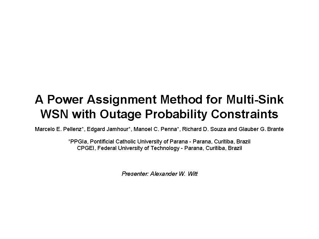 A Power Assignment Method for MultiSink WSN with