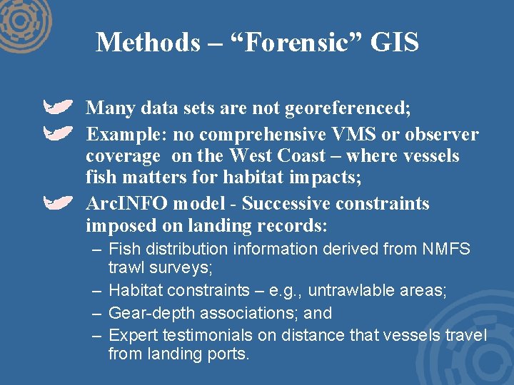 OCEAN Modeling the linkages between marine ecology fishing